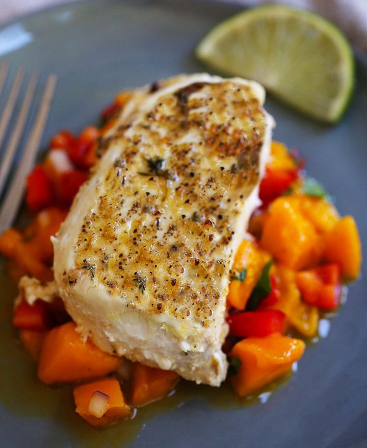 One-pan Baked Halibut with Vegetables