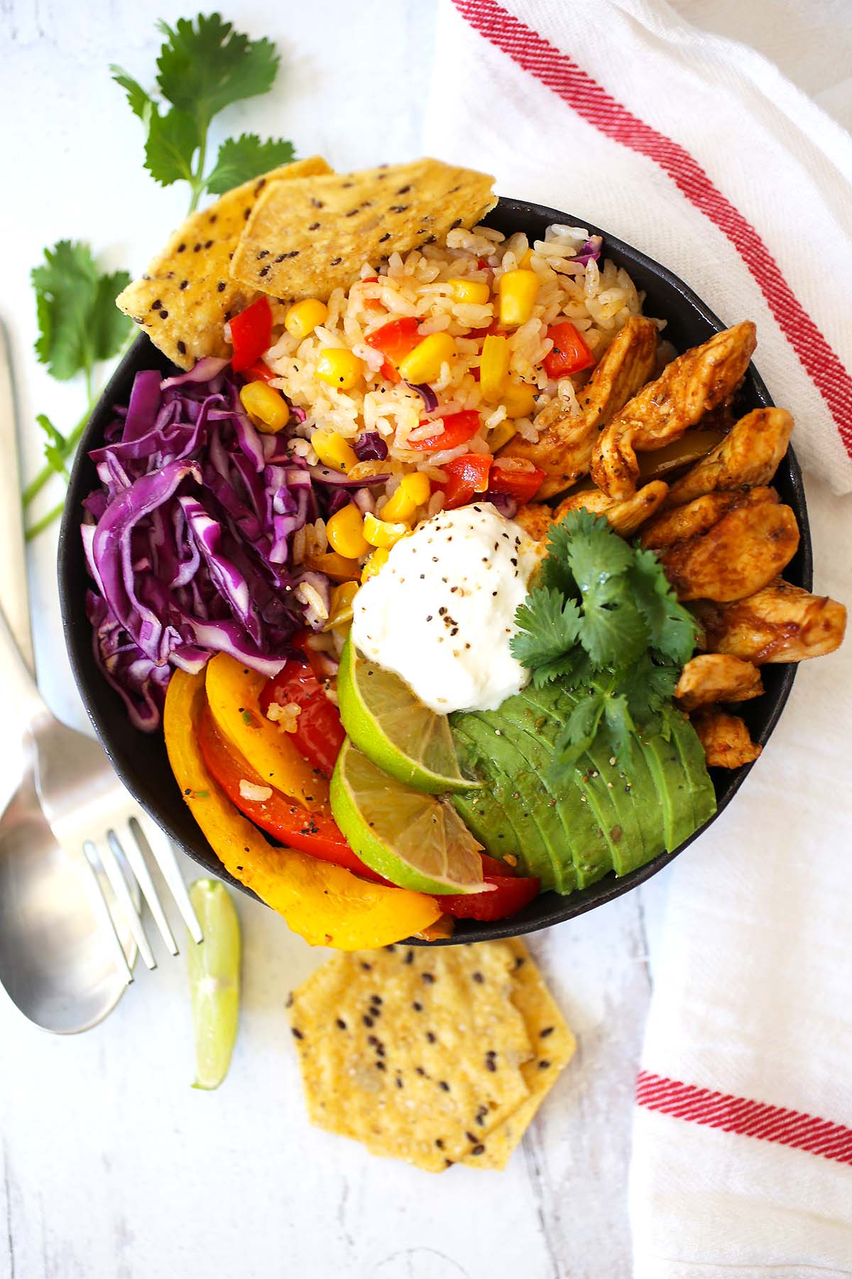 Chicken Fajita Rice Bowl