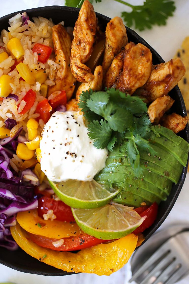Chicken Fajita Rice Bowl