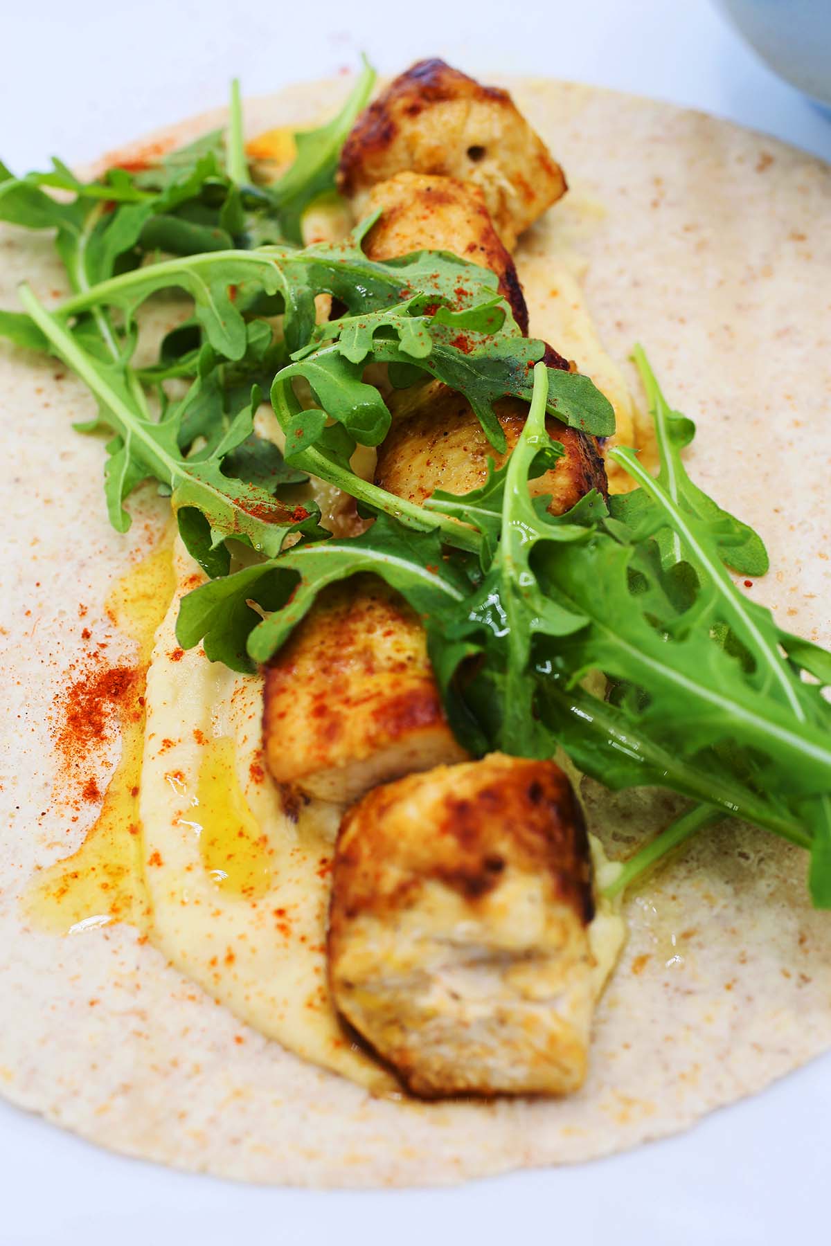 Chicken and Hummus Wrap